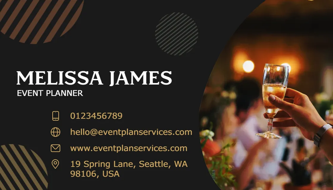 Business Card Event Planner Design Template PIXLR Business Card Event Planner Design Template PIXLR