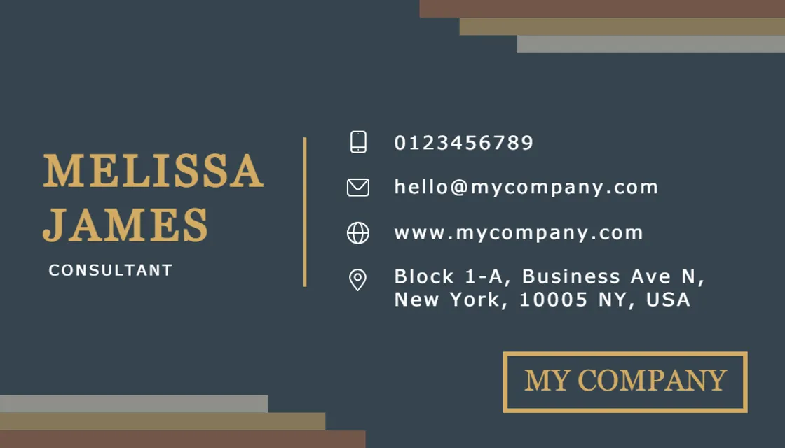 Business Card Consultant Design Template | PIXLR